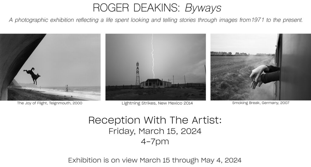 Cinematographer Roger Deakins Byways photographic exhibition